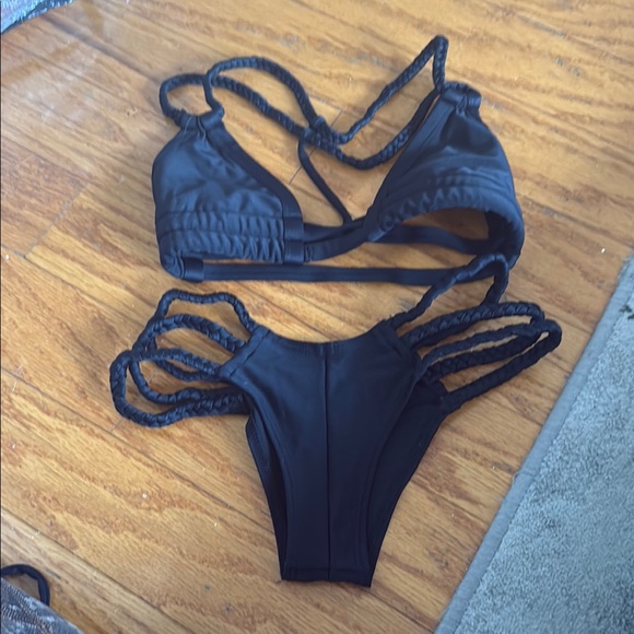 Montce | Swim | Montce Black Strappy Bikini Set | Poshmark